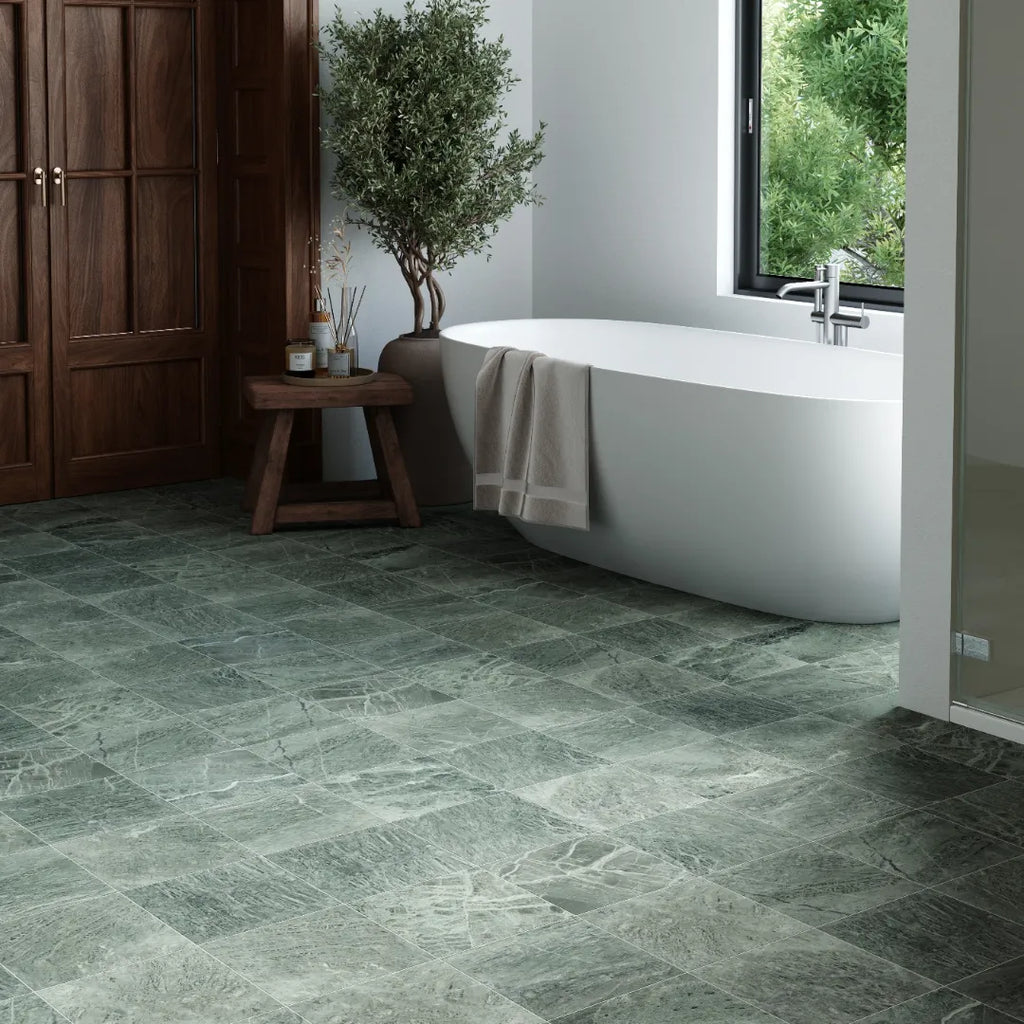 Teos Green Honed Marble Tile – NSG TILES